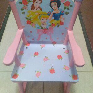 Other | Disney Princess Kids Wooden Rocking Chair | Poshmark